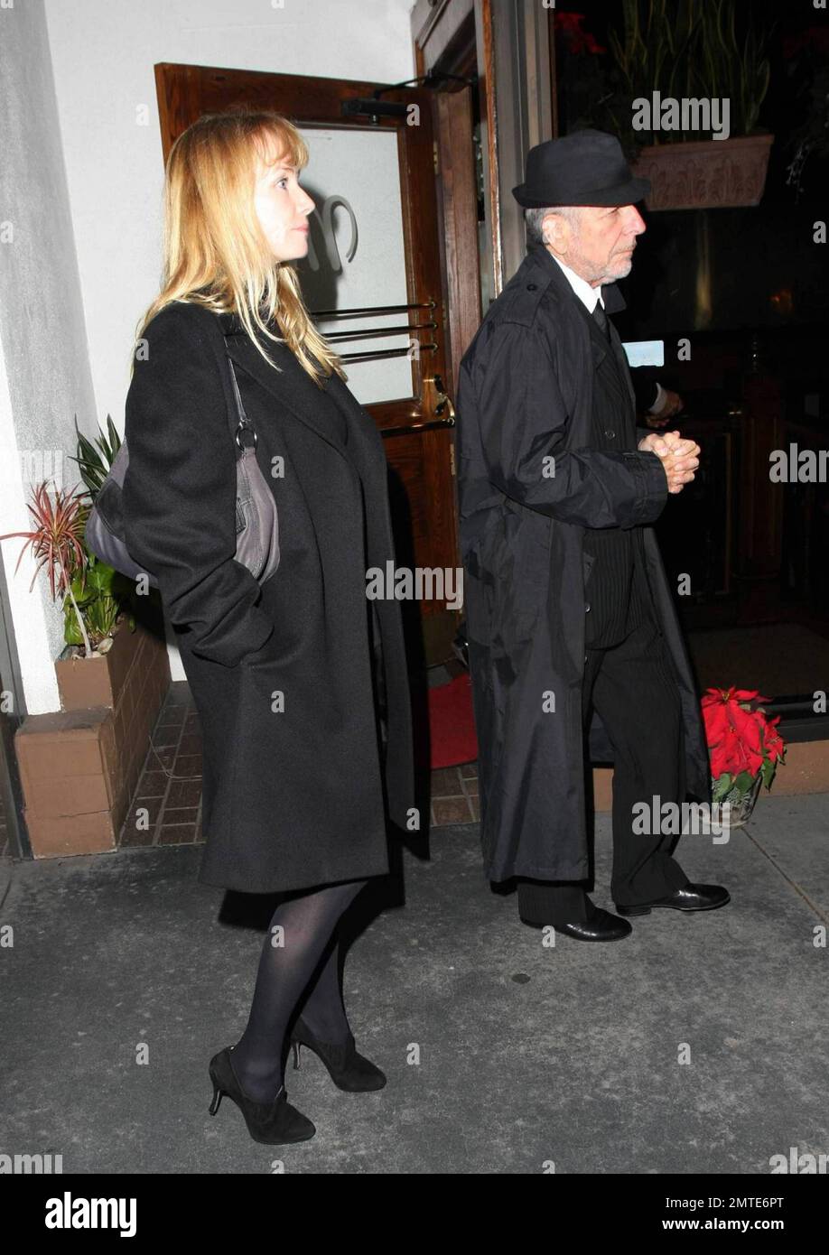 Rebecca De Mornay, dressed all in black, dines at Madeo. De Mornay ...