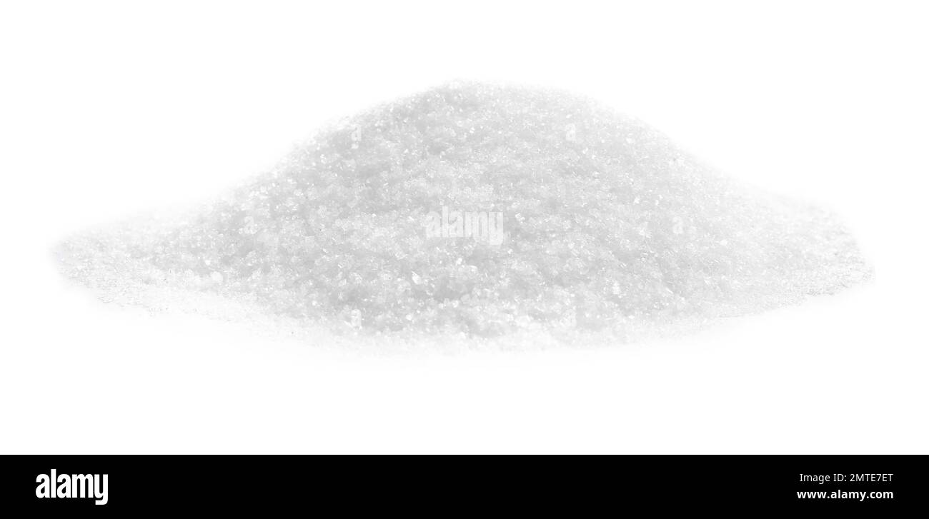 Pile of granulated sugar isolated on white Stock Photo - Alamy