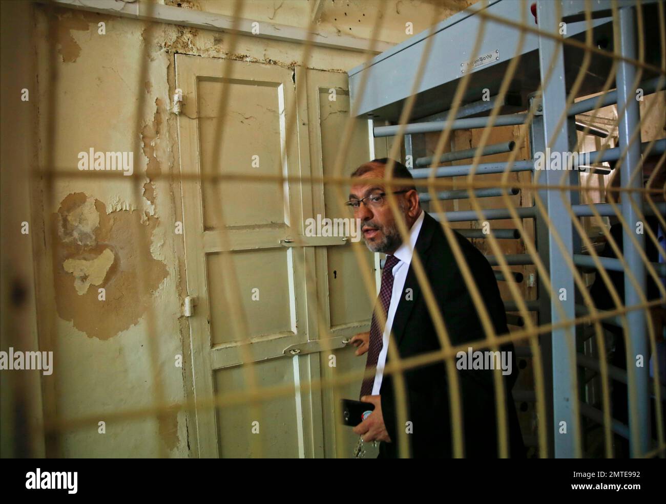 In this Monday, June 5, 2017 photo, the Mayor of Hebron Tayseer Abu ...