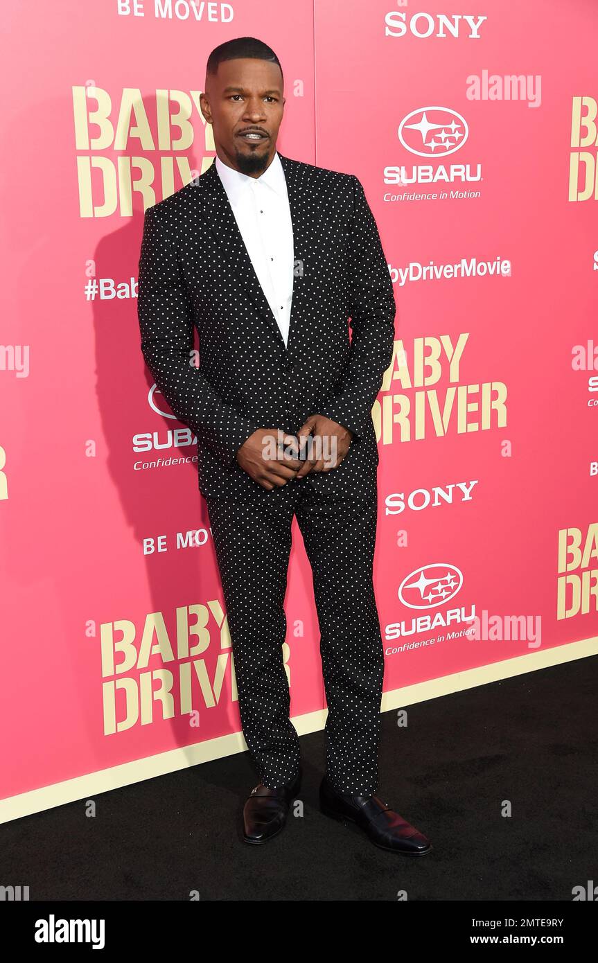 Jamie Foxx attends the LA premiere of "Baby Driver" at the Ace Hotel on ...