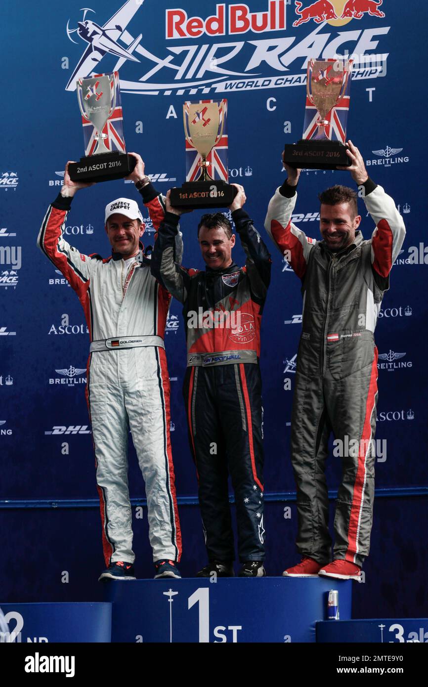 Matt Hall, Matthias Doldererer and Hannes Arch at the prize giving ...