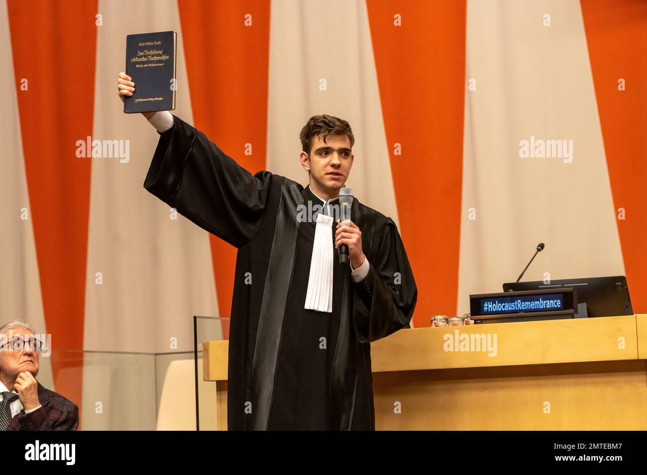 New York, United States. 31st Jan, 2023. A student presents his case ...