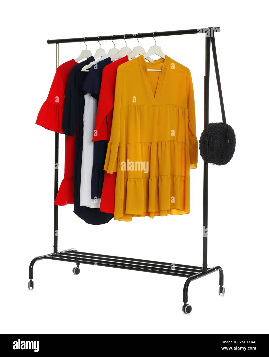 Dresses on rack Cut Out Stock Images & Pictures - Alamy