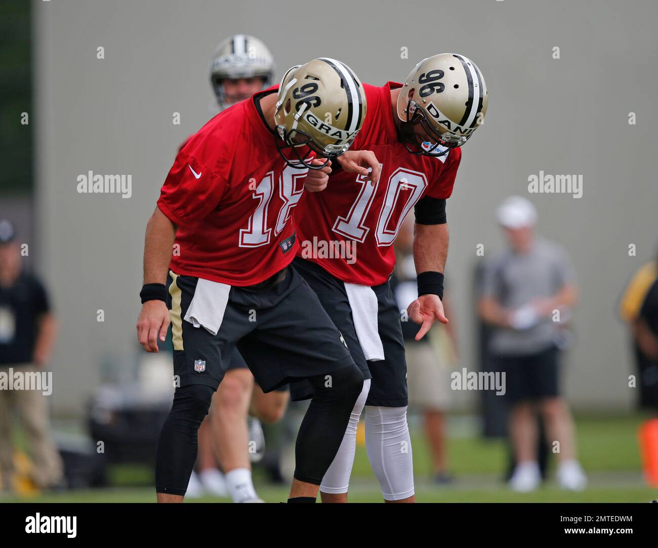 New Orleans Saints quarterback Garrett Grayson (18) and quarterback ...