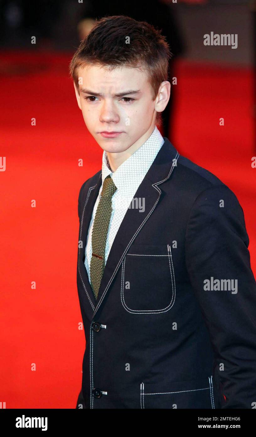 Thomas Sangster at the UK premiere of "Remember Me" in Leicester Square ...