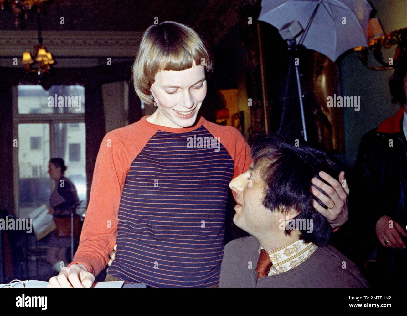 Actress Mia Farrow And Her Husband Andre Previn Rehearse For The First