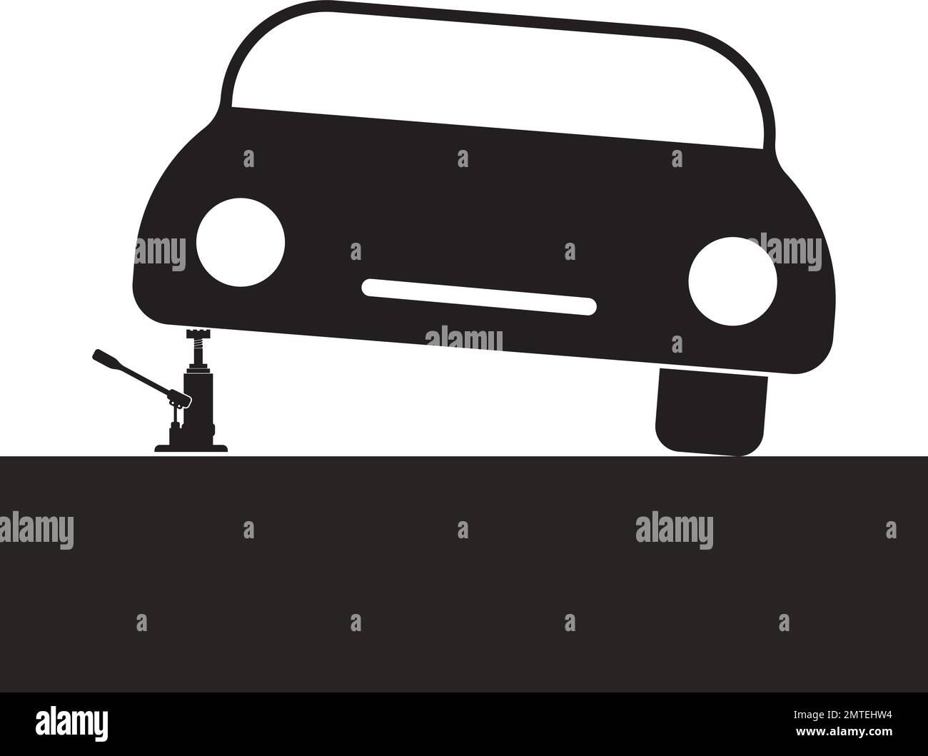 stuck car icon with jack vector illustration symbol design Stock Vector ...