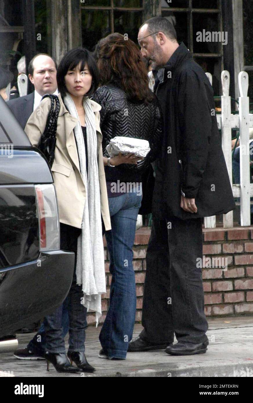 Exclusive!! Jean Reno and his wife Zofia Borucka lunch at the Ivy. Both ...