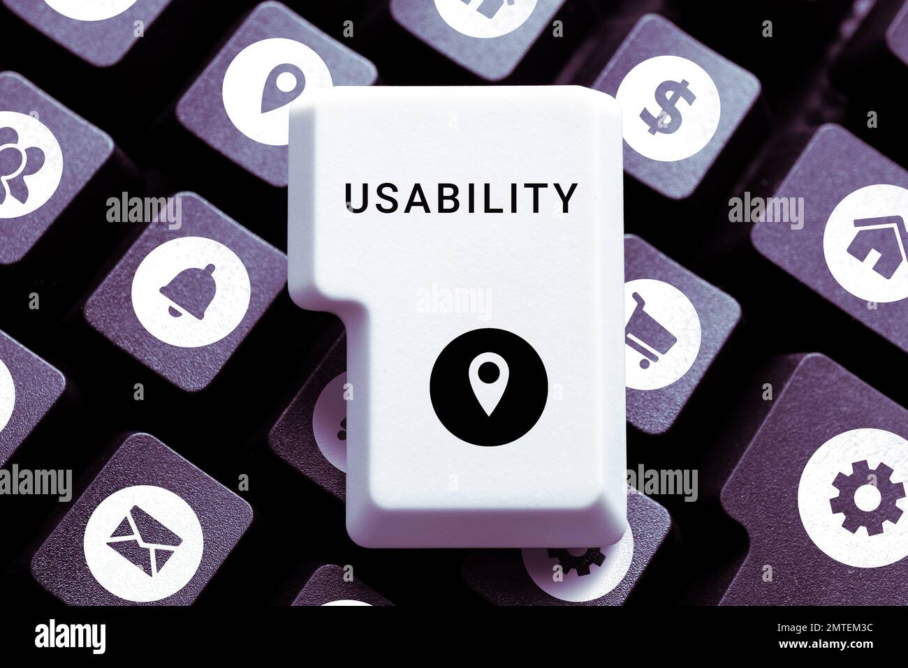 Conceptual caption Usability. Business idea A word assosiated with how ...