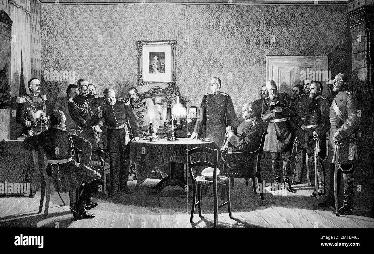 Capitulation, surrender negotiation, Franco - Prussian War, at Donchery ...