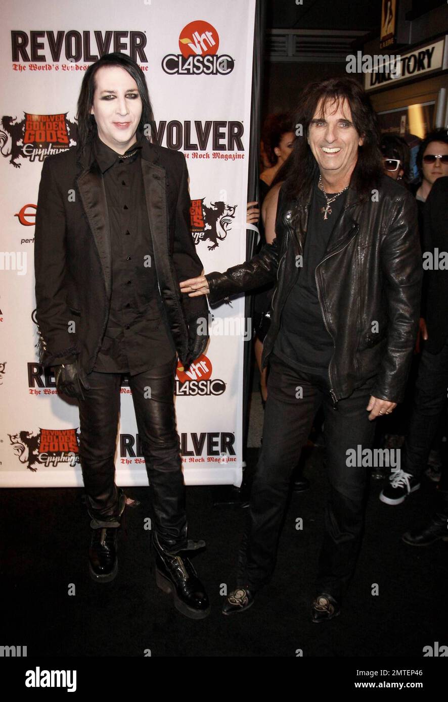 Marilyn Manson and Alice Cooper at the Revolver Golden Gods Awards at ...