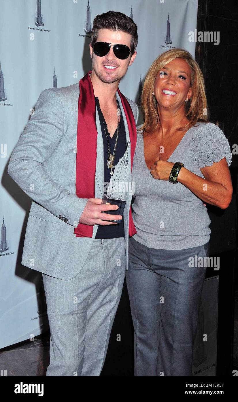 Denise Rich And Robin Thicke light The Empire State Building For ...