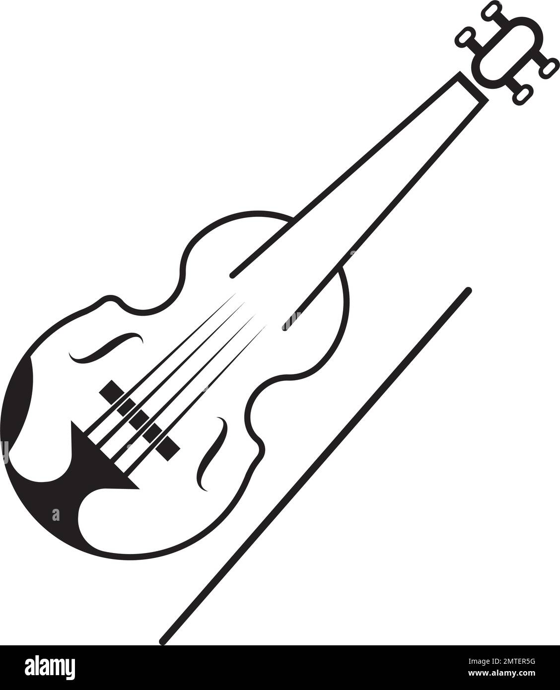 Violin vector icon illustration logo template Stock Vector Image & Art ...
