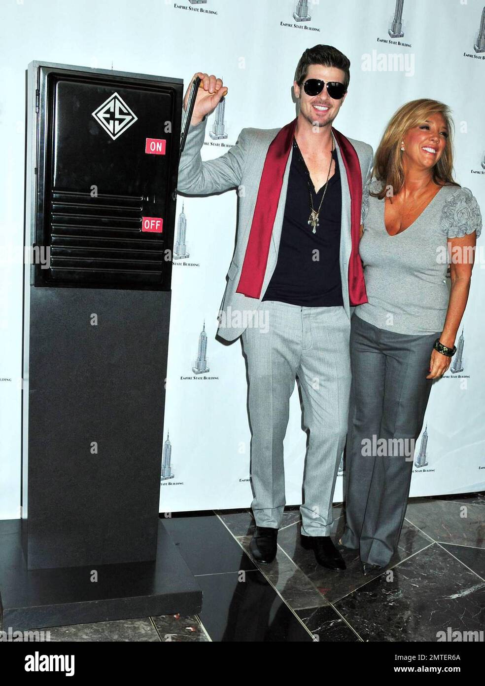 Denise Rich And Robin Thicke light The Empire State Building For ...