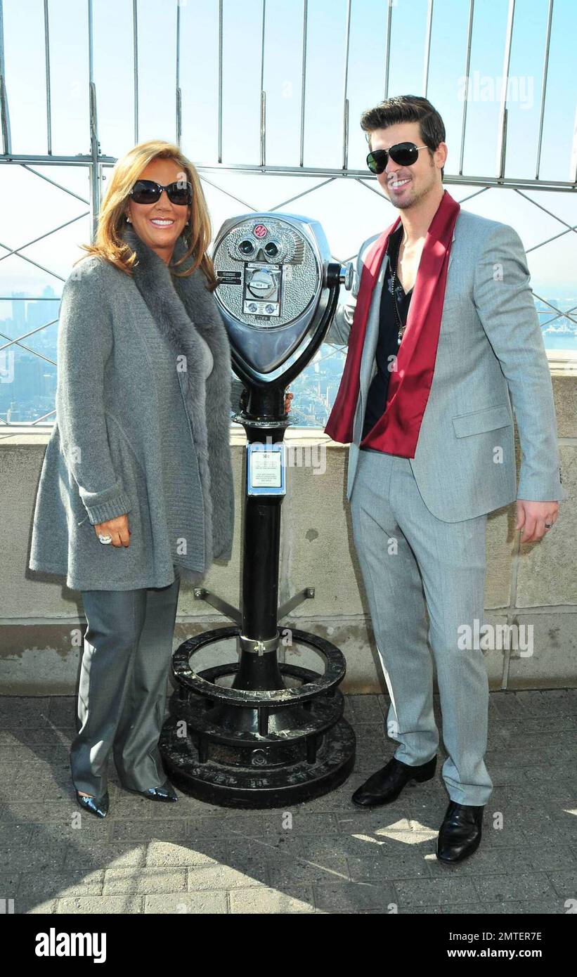 Denise Rich And Robin Thicke light The Empire State Building For ...