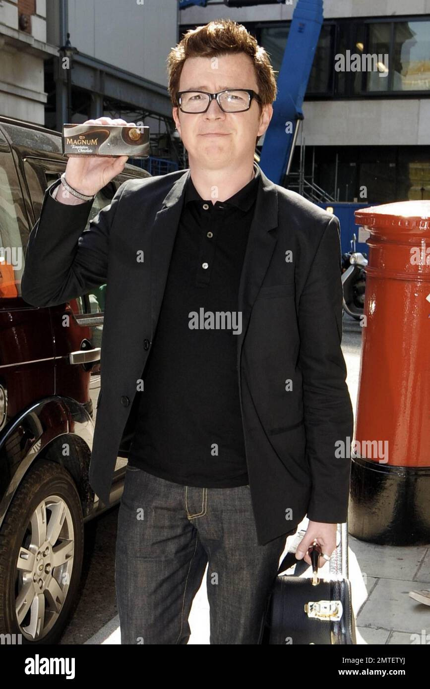 Singer Rick Astley, famous for his 1980's hit single "Never Gonna Give ...