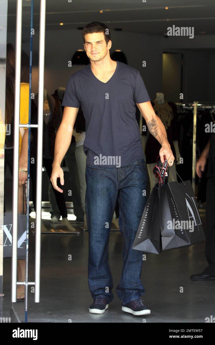 "Step Up 3D" star and former Abercrombie and Fitch model Rick Malambri shows some skin while ...