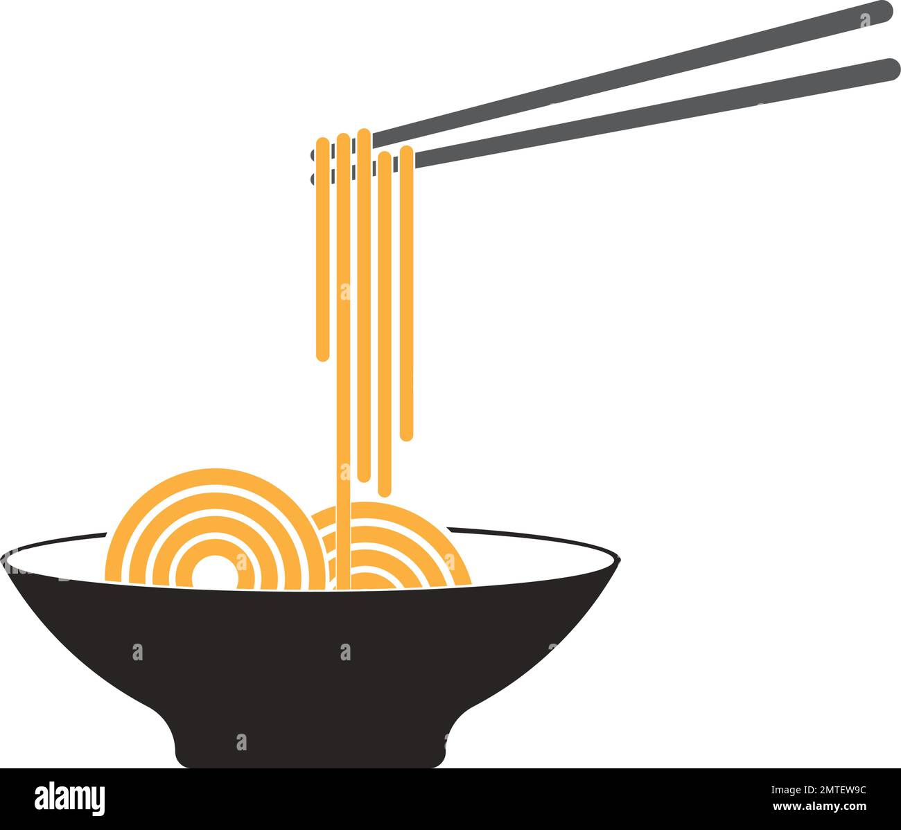 Bowl filled ramen noodles Cut Out Stock Images & Pictures - Alamy