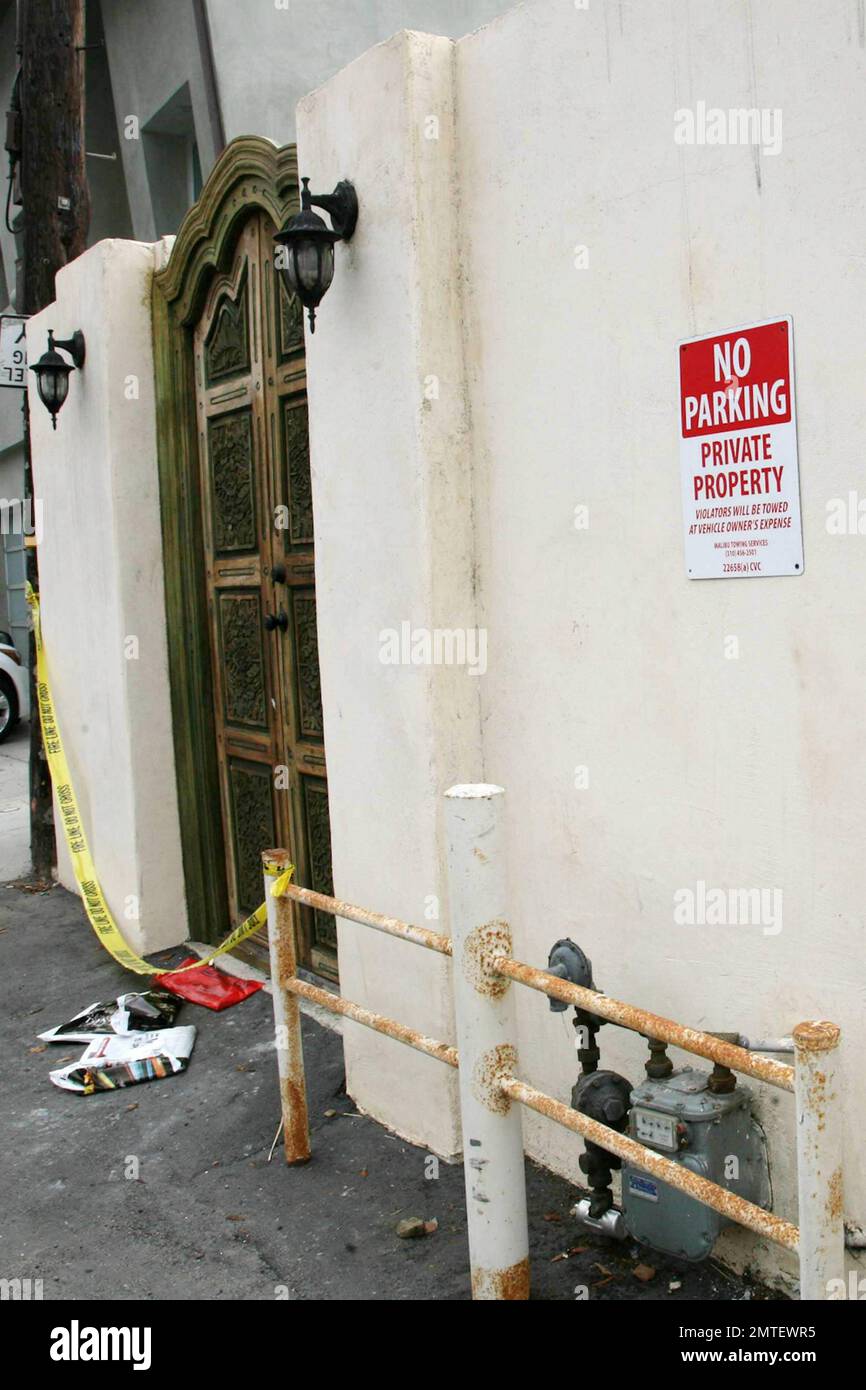 Exterior views of the burnt Malibu beach home that was being rented by ...
