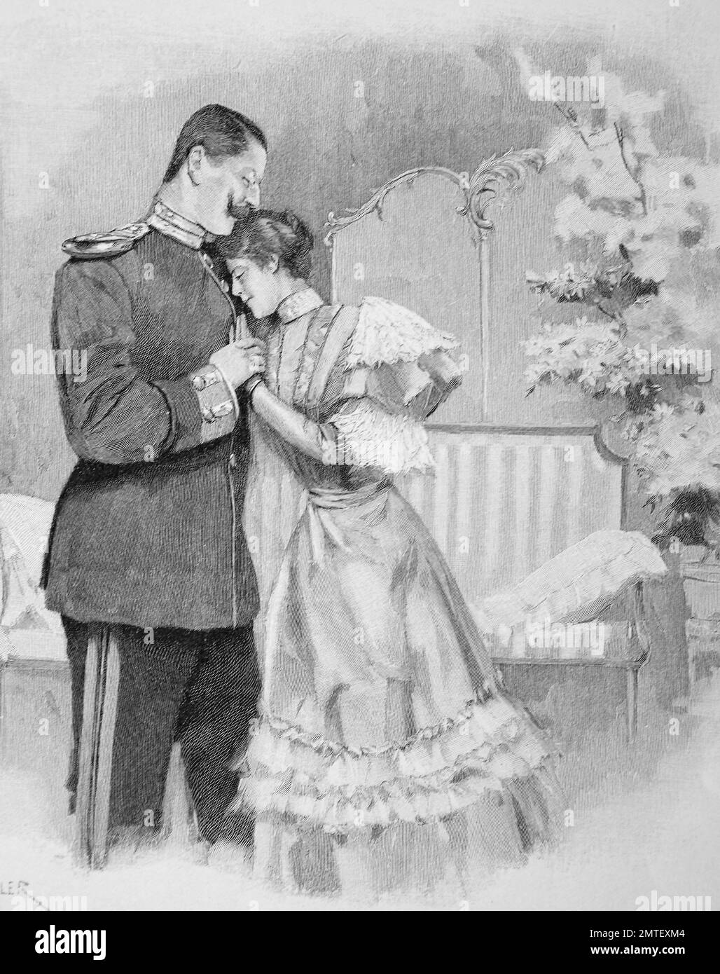engagement, betrothal, or fiancer is a promise to wed, here between a ...