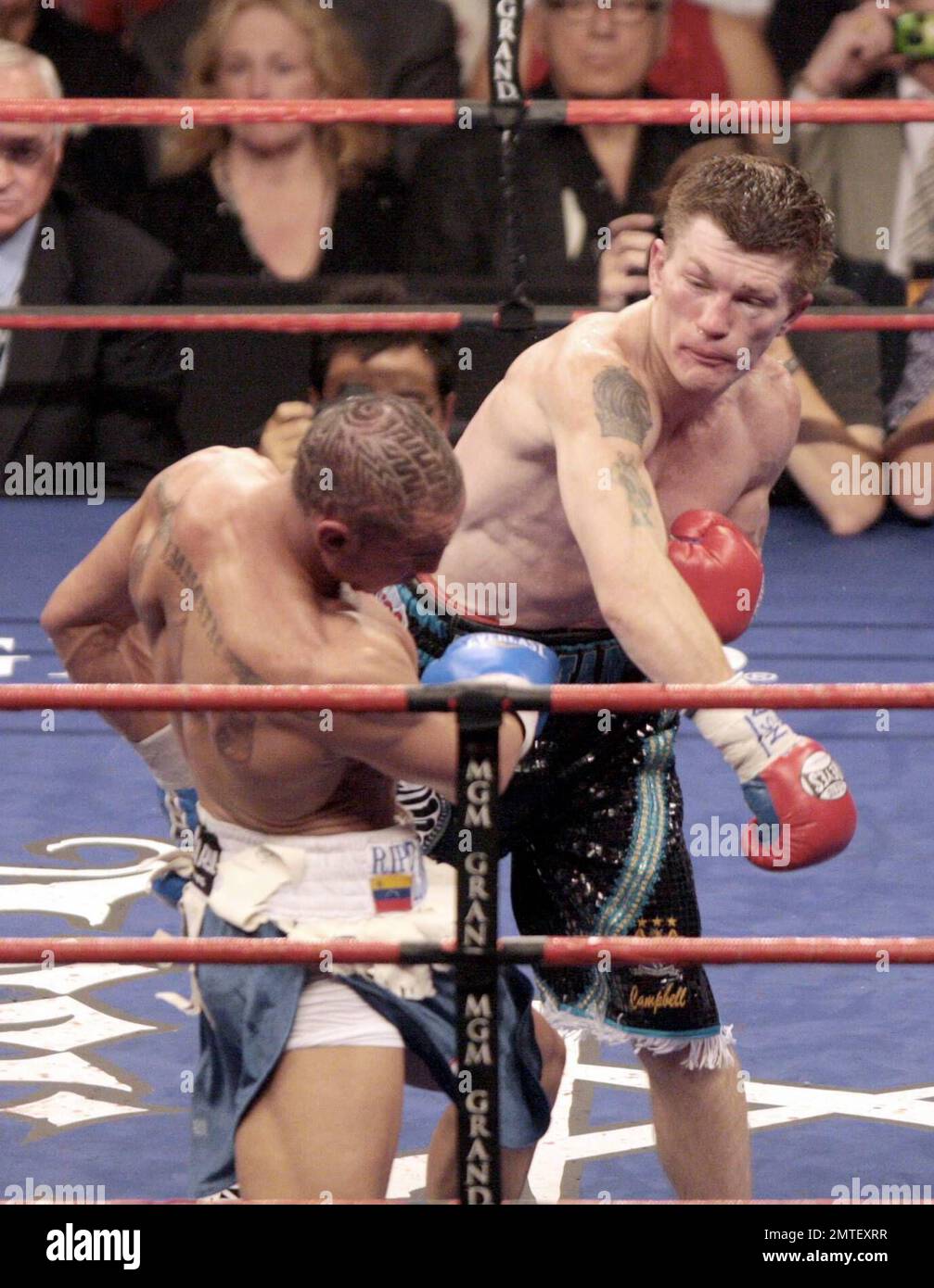 Ricky Hatton wins the junior welterweight title in the 11th round over ...