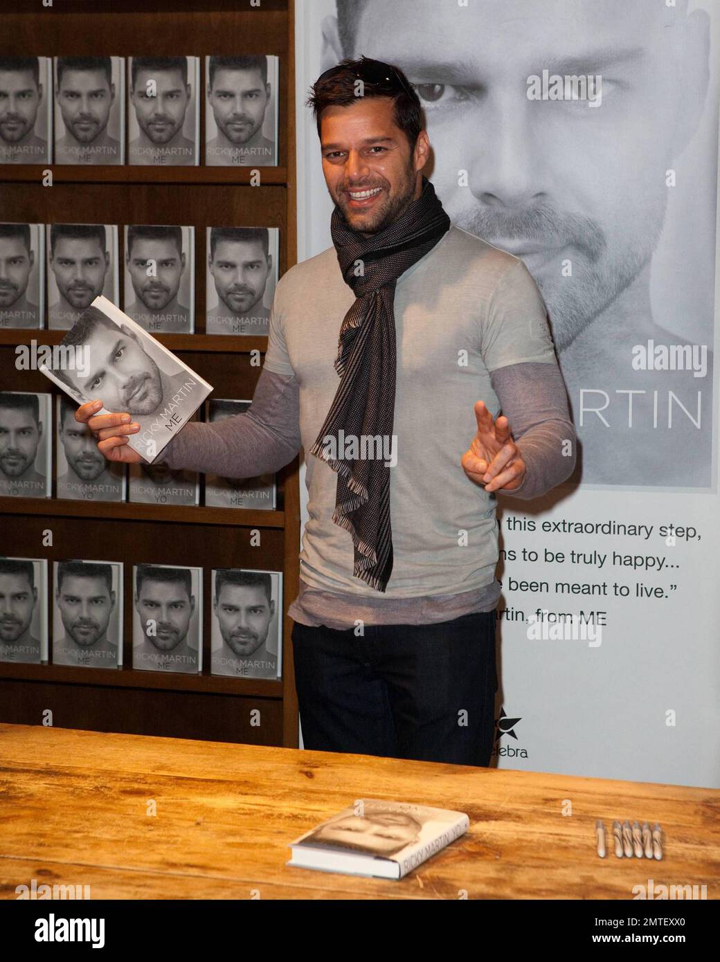 Puerto Rican pop singer Ricky Martin appeared very happy and energetic ...