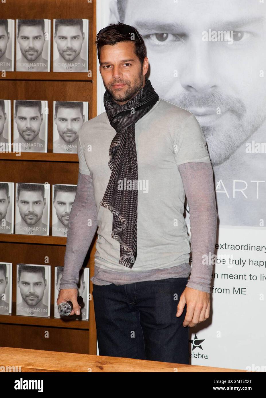 Puerto Rican pop singer Ricky Martin appeared very happy and energetic ...