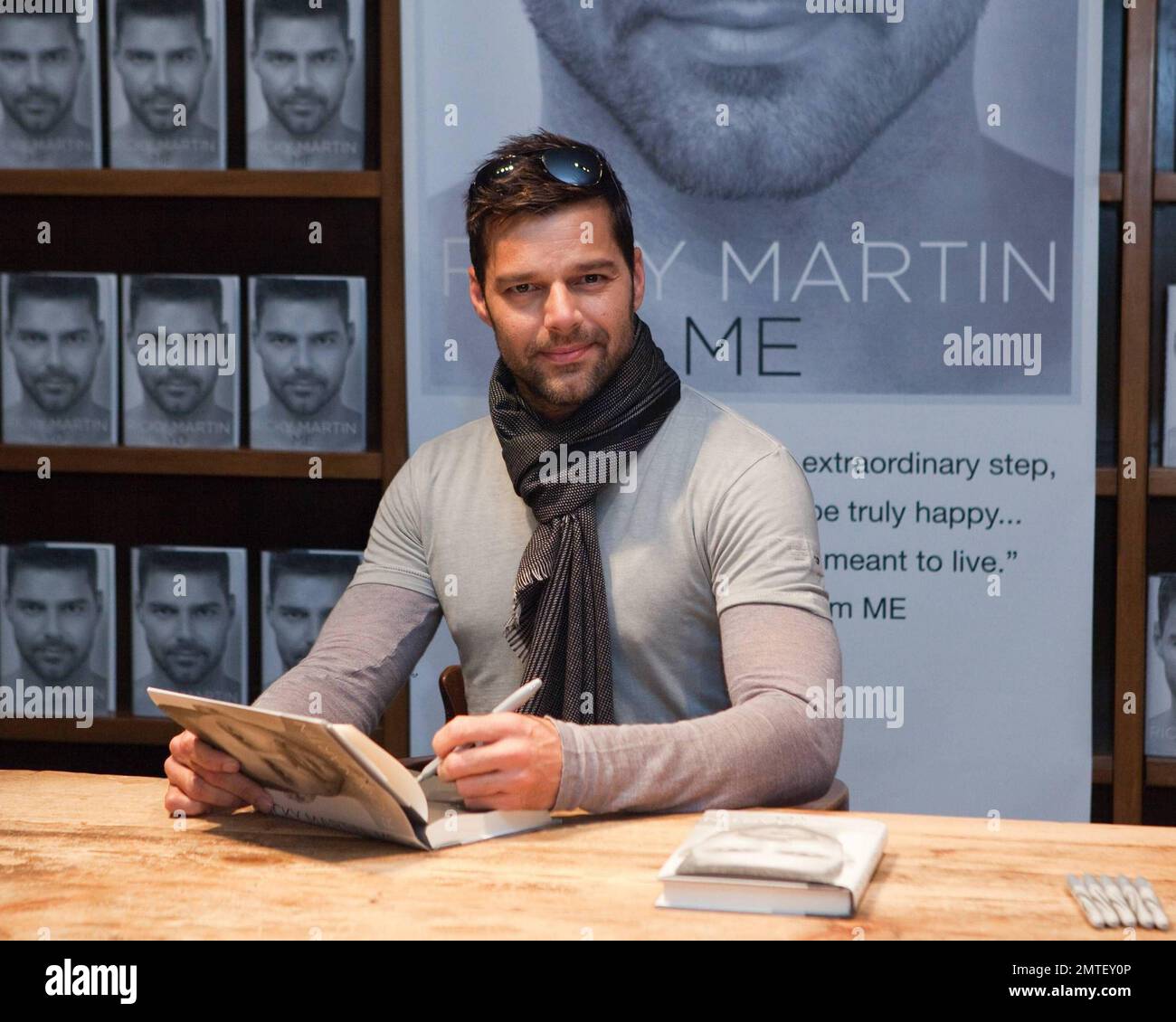 Puerto Rican pop singer Ricky Martin appeared very happy and energetic ...