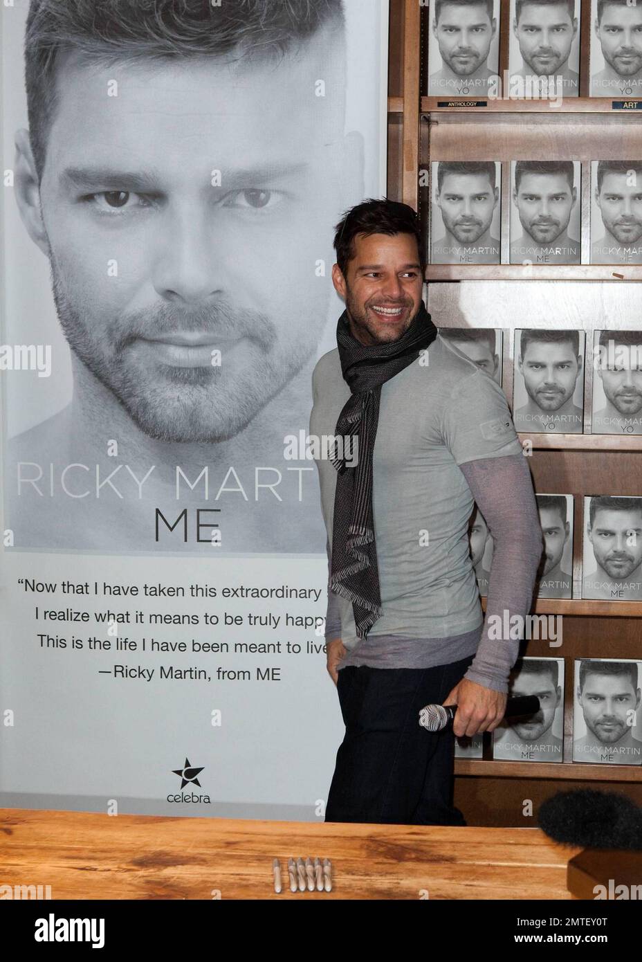 Puerto Rican pop singer Ricky Martin appeared very happy and energetic ...