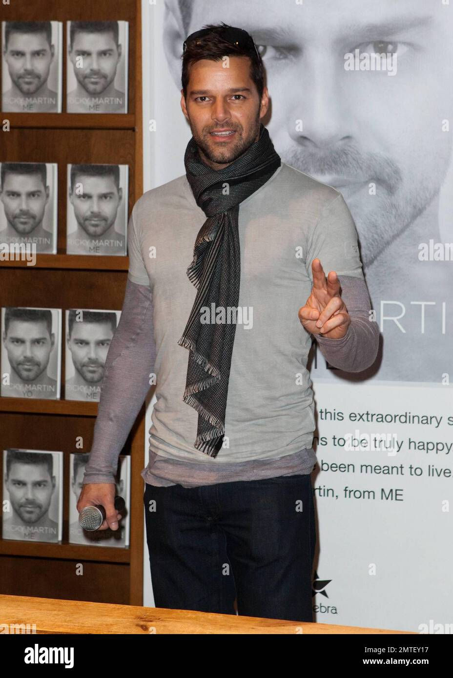 Puerto Rican pop singer Ricky Martin appeared very happy and energetic ...