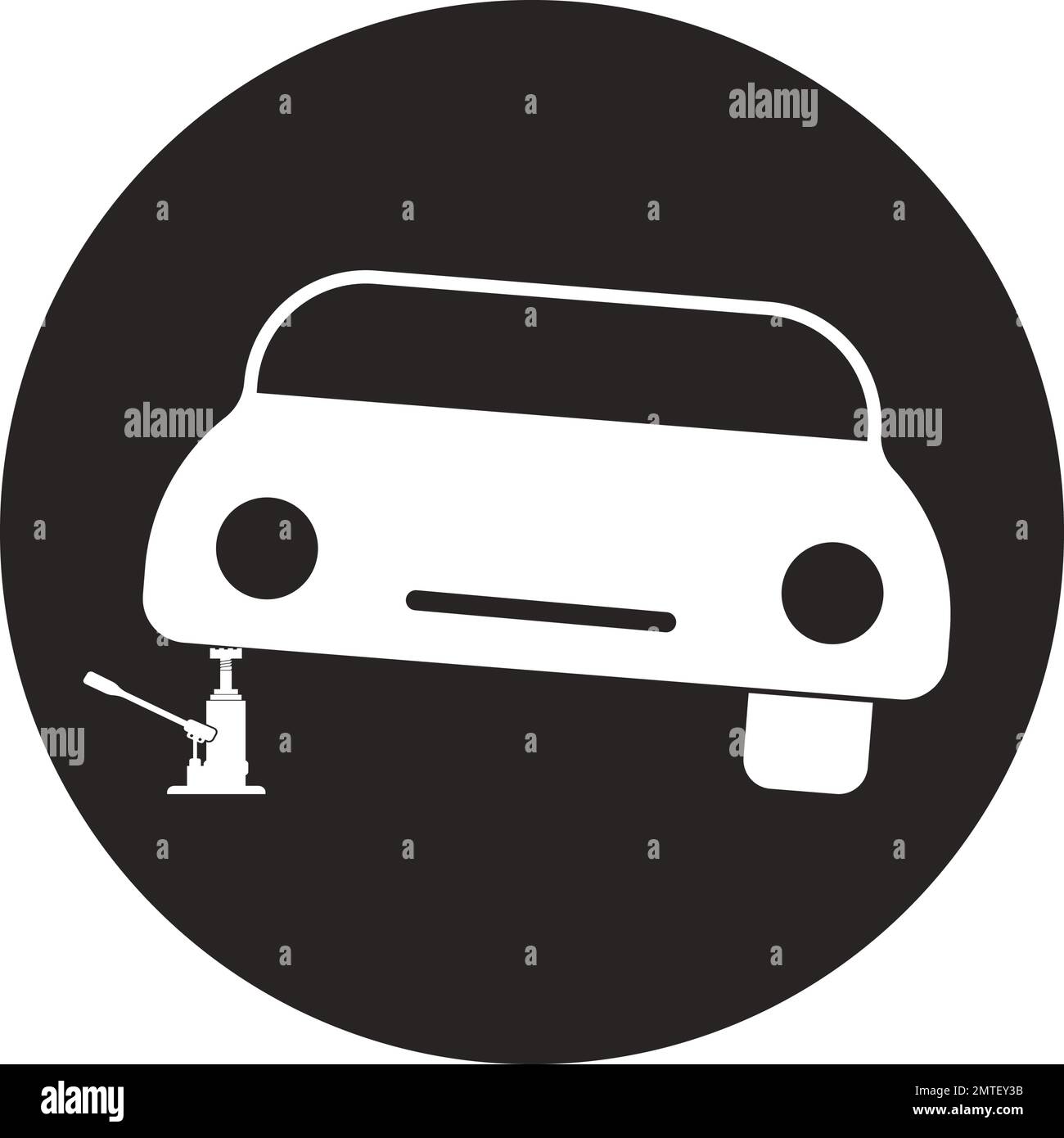 stuck car icon with jack vector illustration symbol design Stock Vector ...