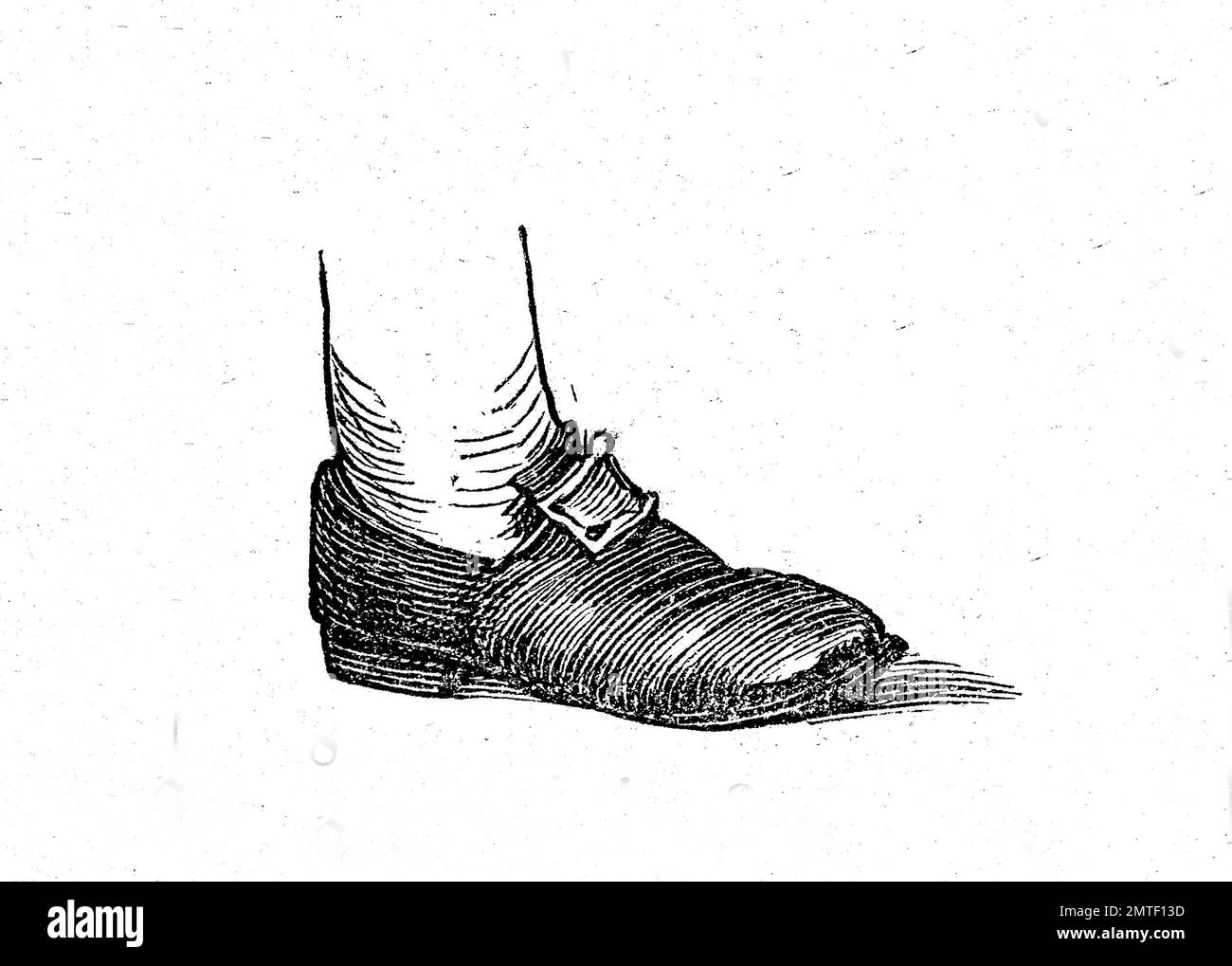 Shoes, fashion of the past. Shoe from the time of Rococo, France, 1760 ...