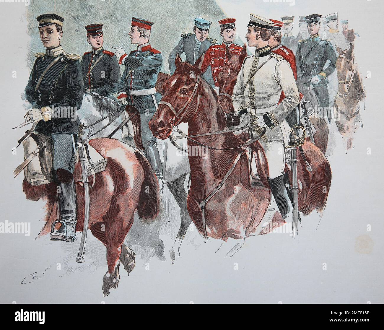 Return of the military students from a tactical exercise, 1880, Germany ...