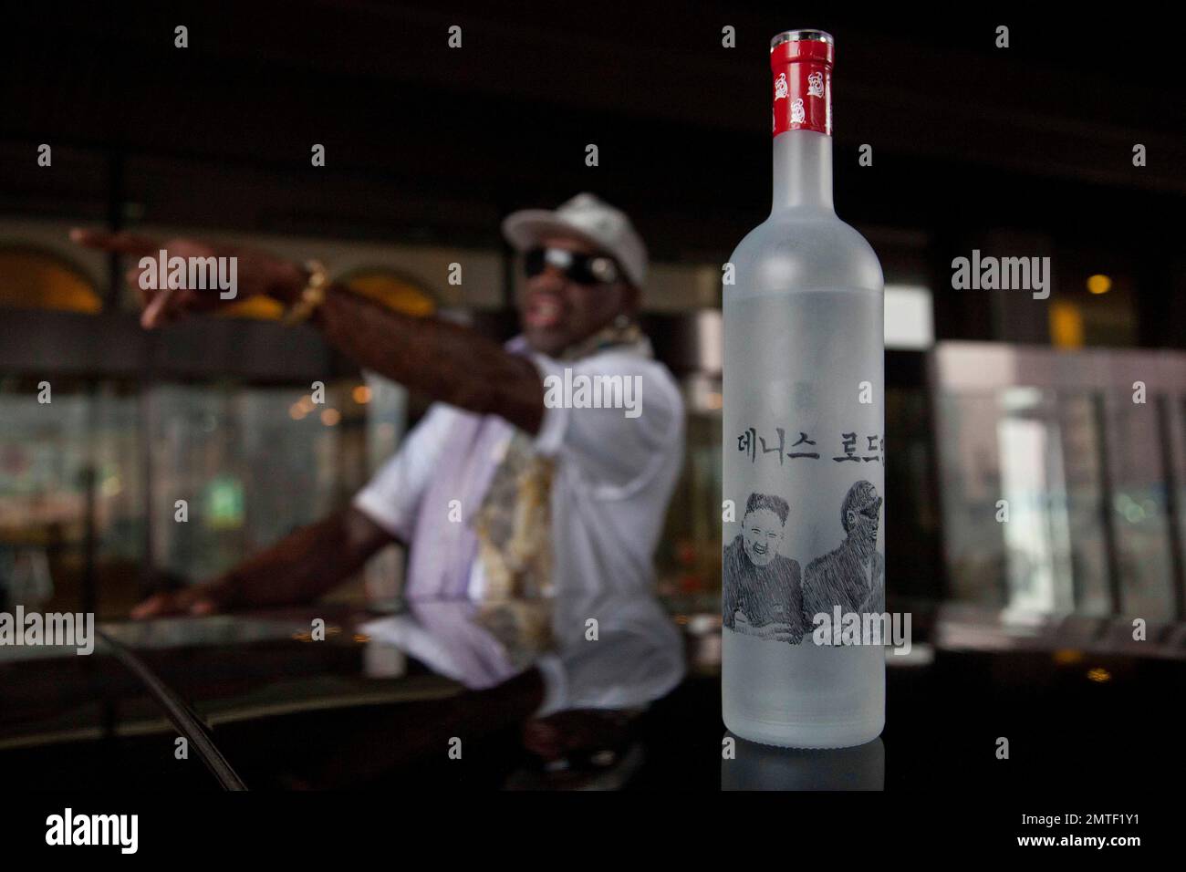 FILE - In this Jan. 7, 2014, file photo, a bottle of vodka with ...