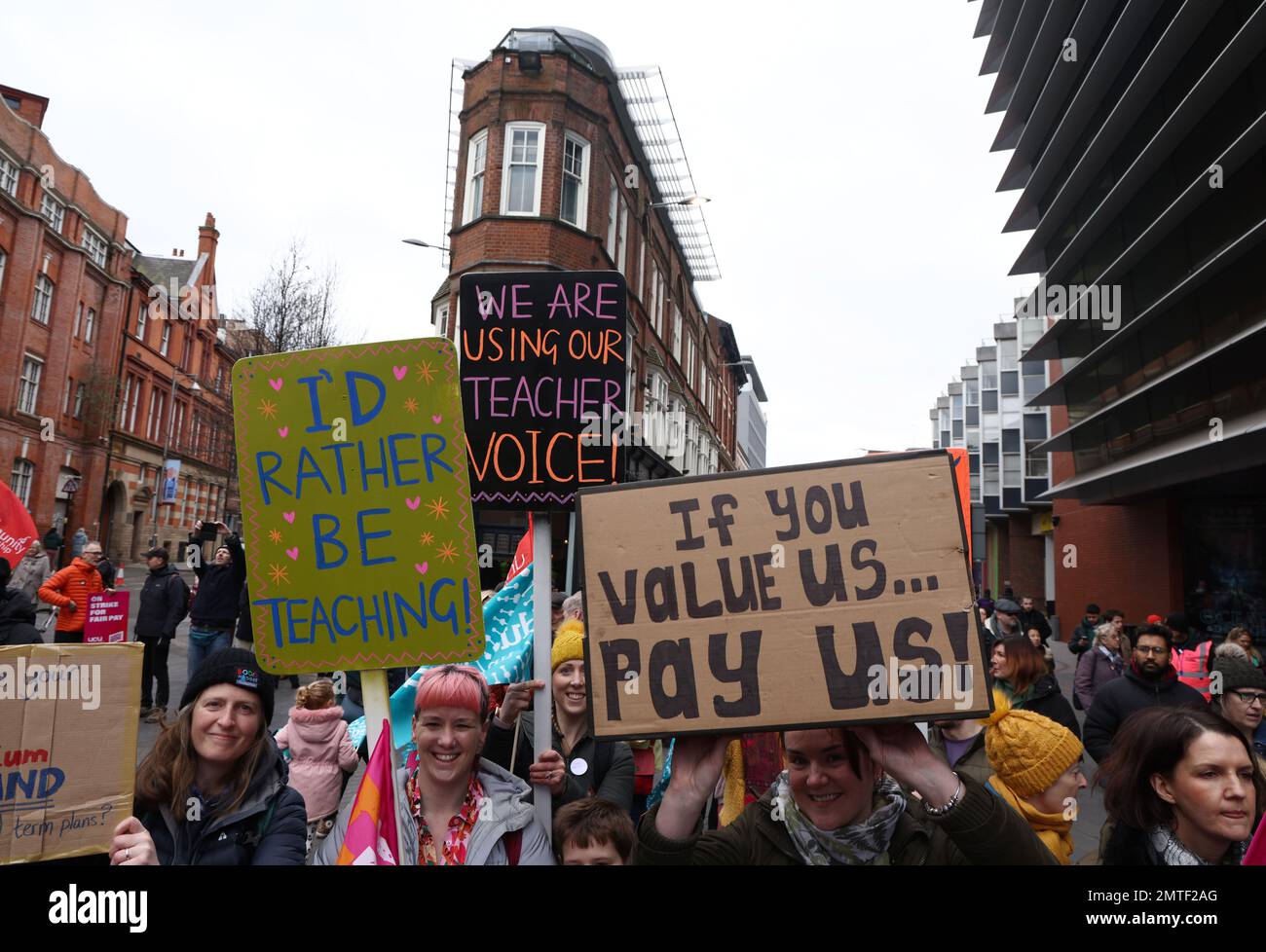 Leicester, Leicestershire, UK. 1st February 2023. Striking teachers ...