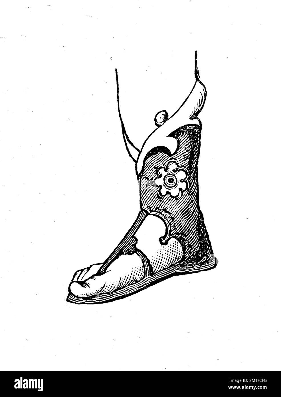 shoe fashion of the past, a shoe from Mexico from the year 1500 ...