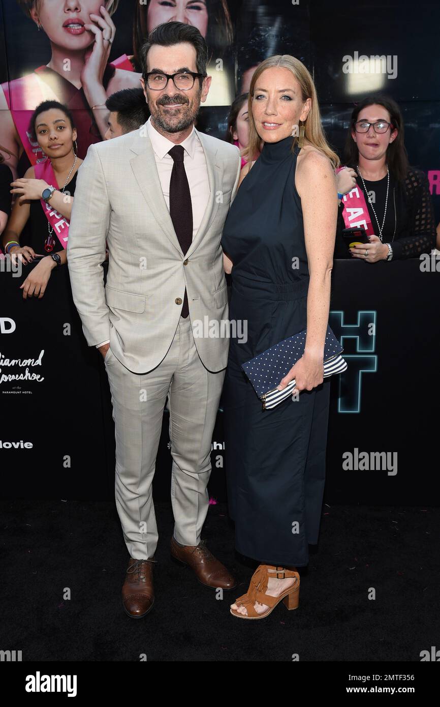 Ty Burrell, left, and Holly Burrell attend the world premiere of ...