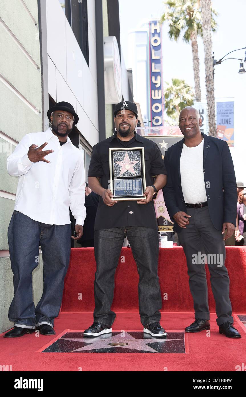 WC, from left, Ice Cube and John Singleton attend a ceremony honoring ...
