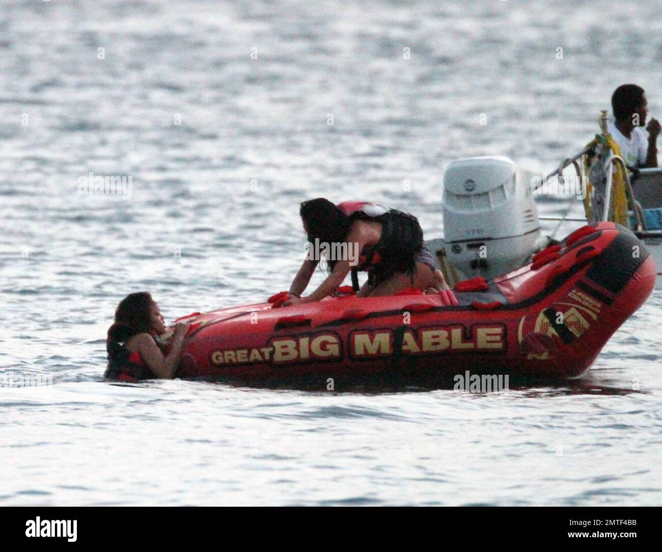 Rihanna took a ride on "Big Mable" at sunset and after several of her ...