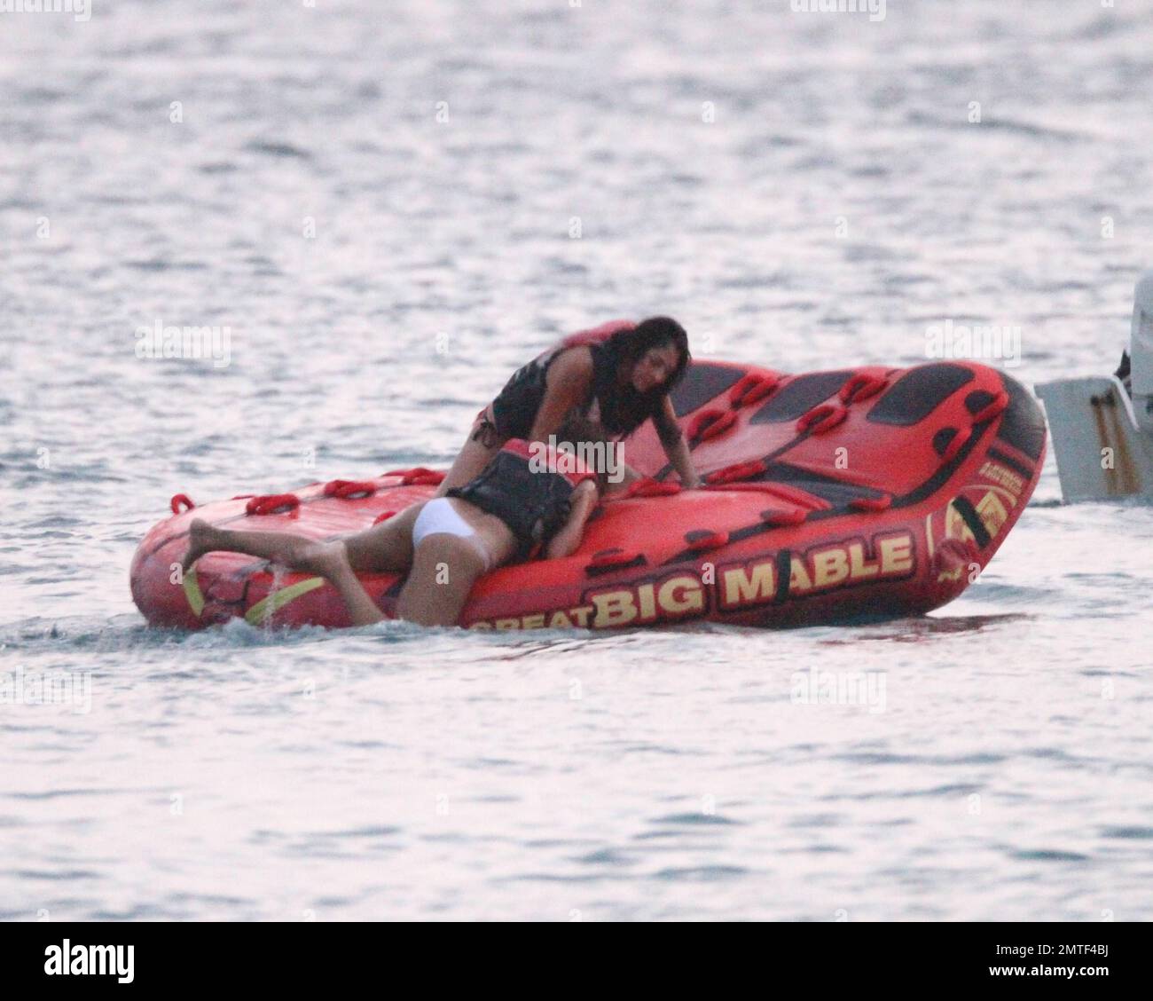 Rihanna took a ride on "Big Mable" at sunset and after several of her ...