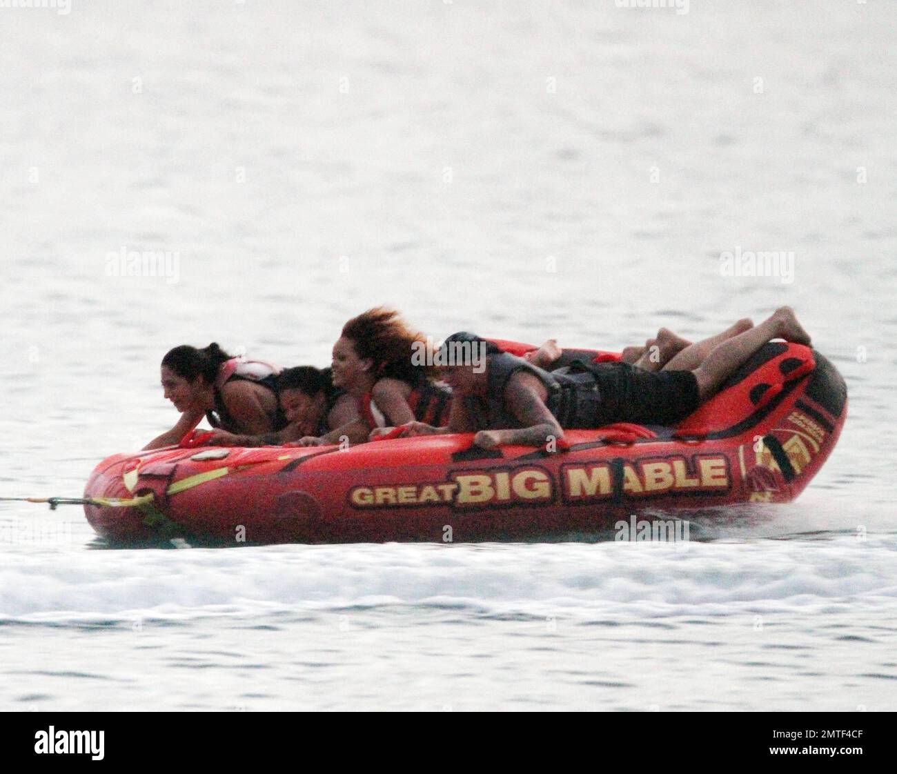 Rihanna took a ride on "Big Mable" at sunset and after several of her ...