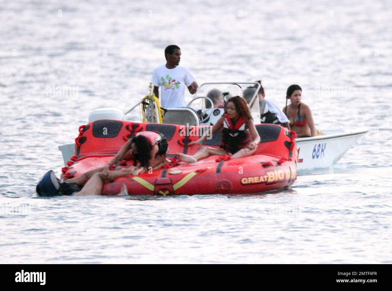 Rihanna took a ride on "Big Mable" at sunset and after several of her ...