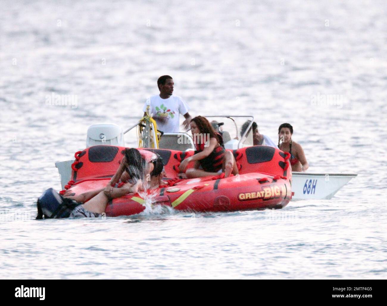 Rihanna took a ride on "Big Mable" at sunset and after several of her ...