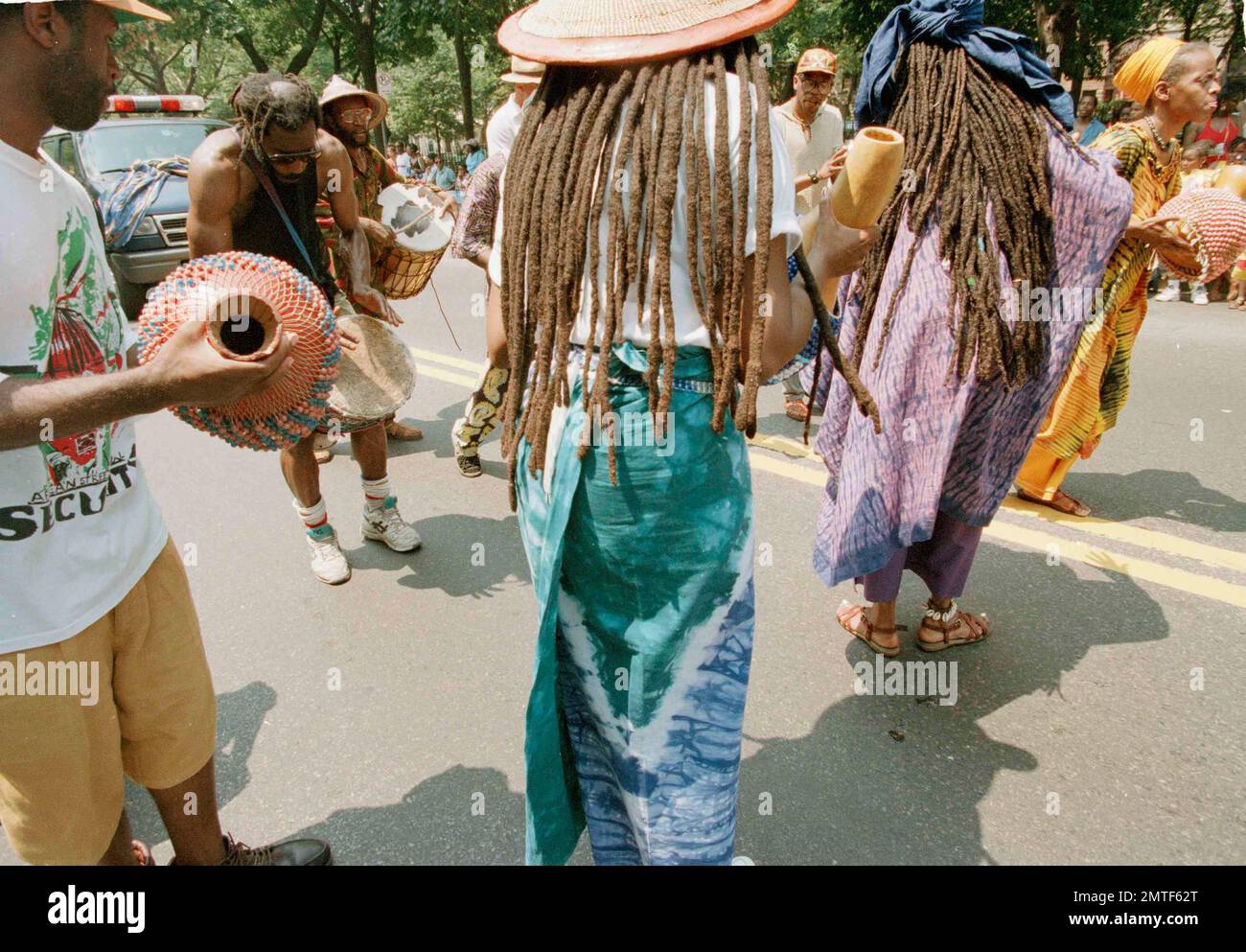 Unidentified percussionists perform at he 23rd annual African Street ...
