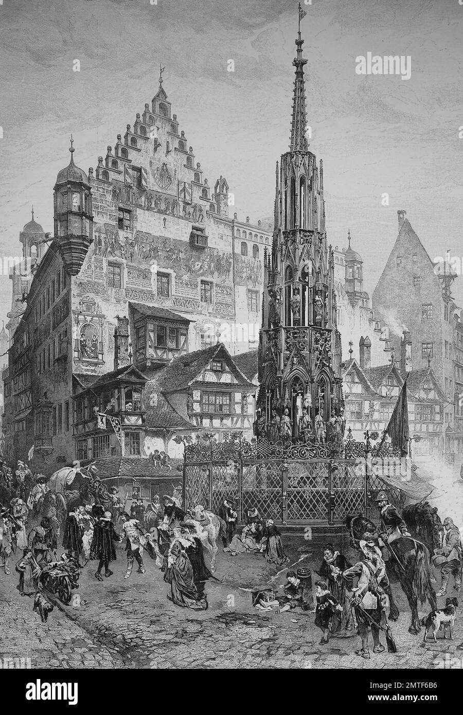 Schoener Brunnen, beautiful fountain, is a 14th-century fountain ...