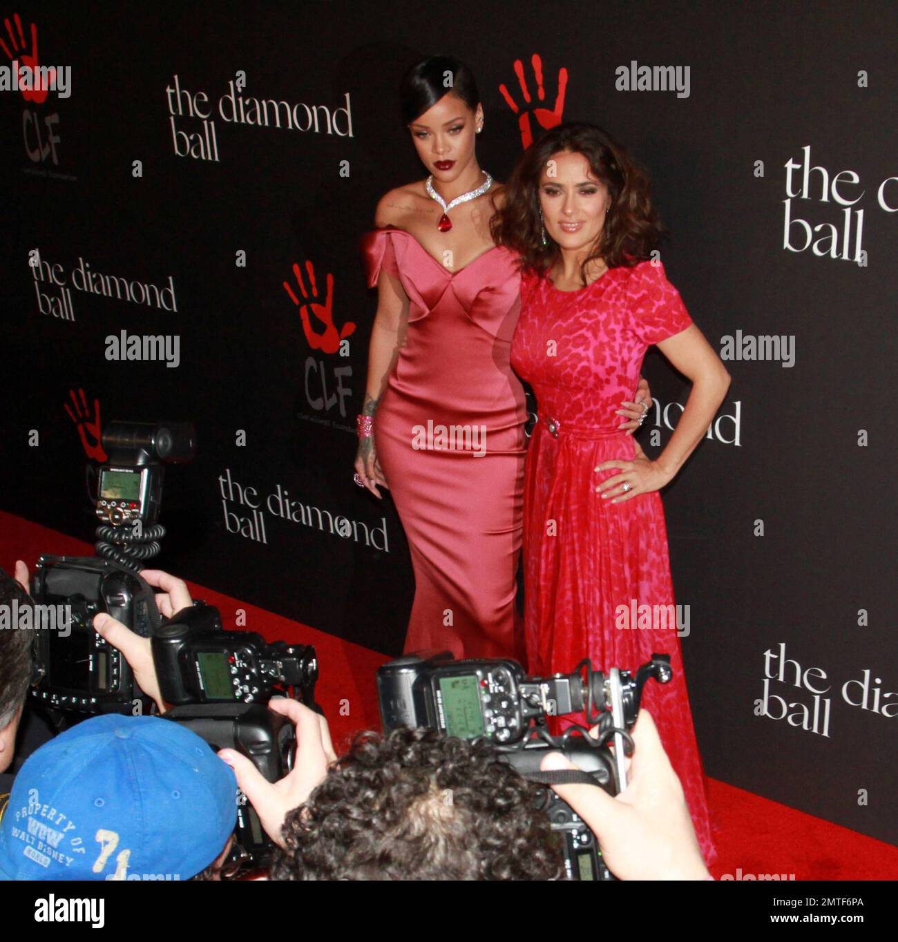Rihanna and Salma Hayek attend the 1st Annual Diamond Ball benefitting ...