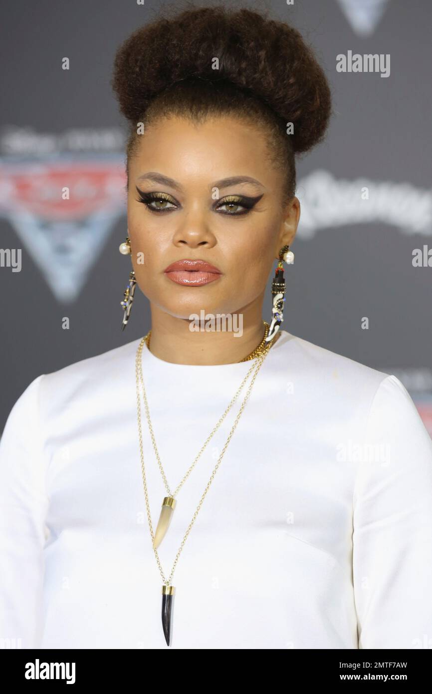 Andra Day arrives at the LA Premiere of "Cars 3" on Saturday, June 10 ...