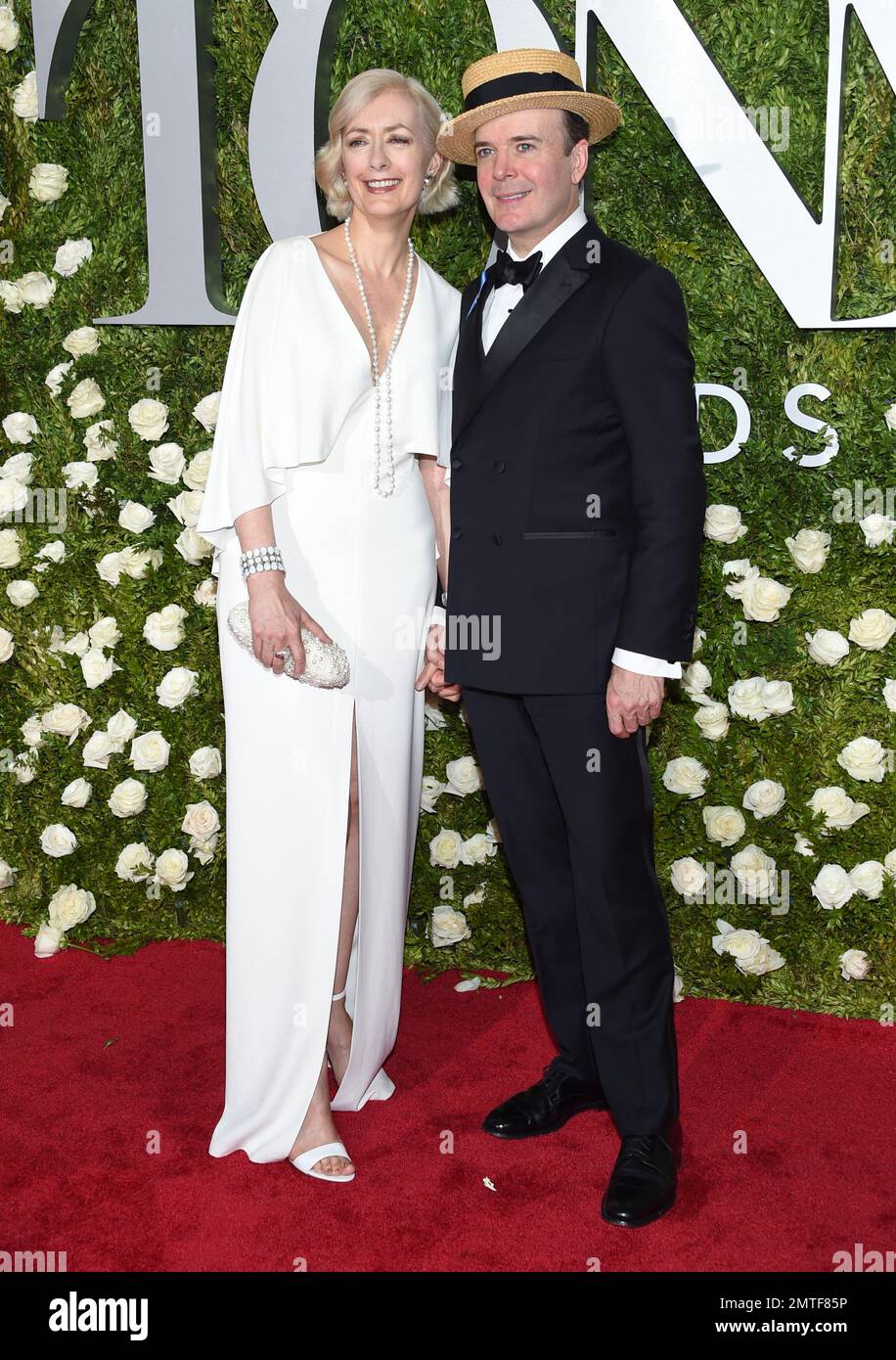 Susan Lyons, left, and Jefferson Mays arrive at the 71st annual Tony ...