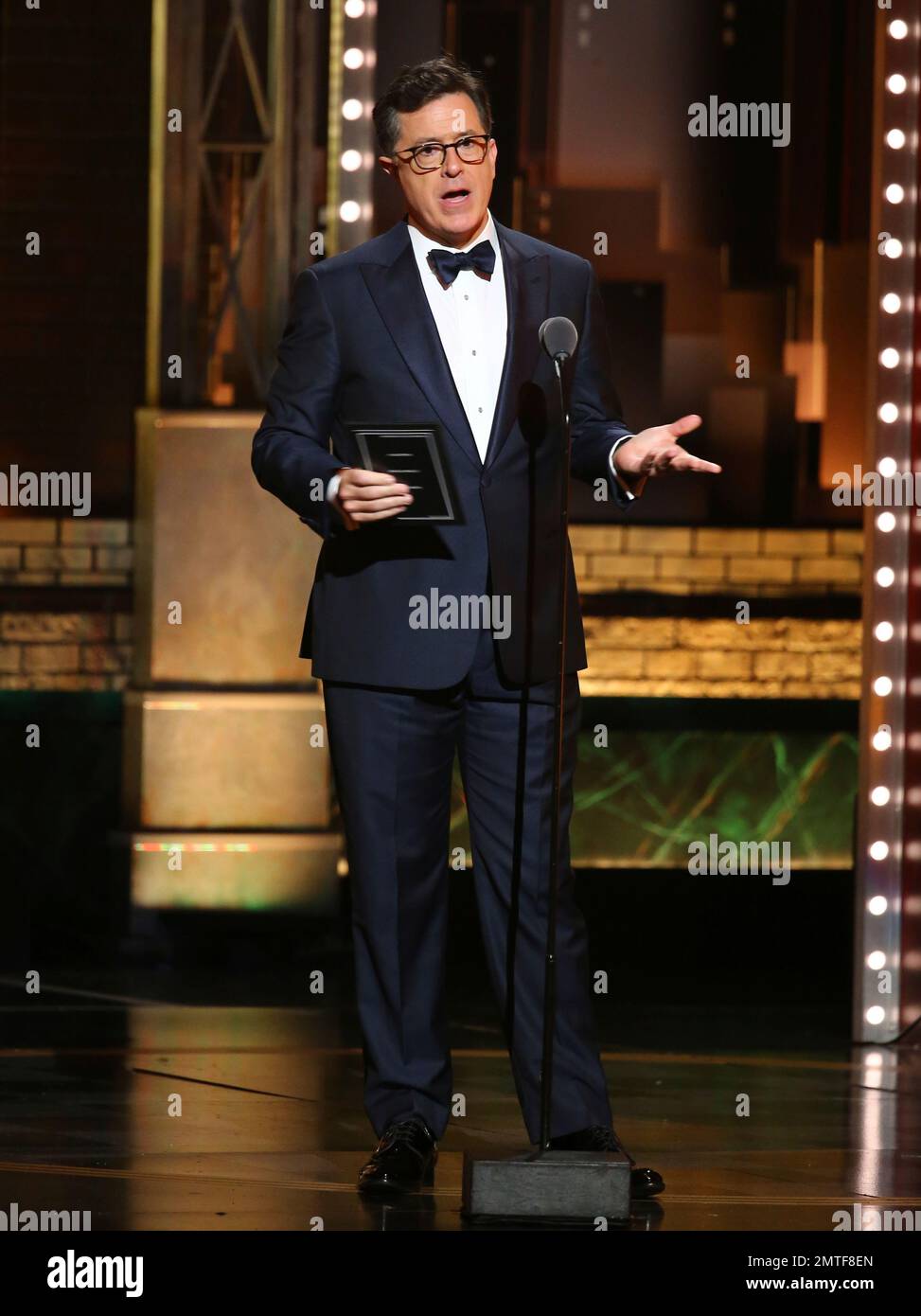 Stephen Colbert presents the award for best revival of a musical at the ...