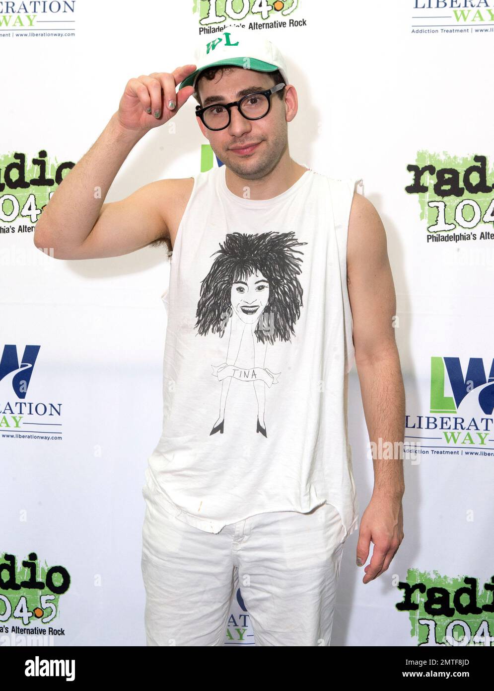 Jack Antonoff of the band Bleachers poses for photographers backstage ...